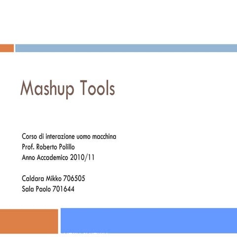 Tools per Mashup | PPT | Web Development | Internet
