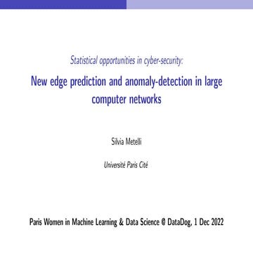 New Edge Prediction And Anomaly Detection In Large Computer Networks Ppt 1867