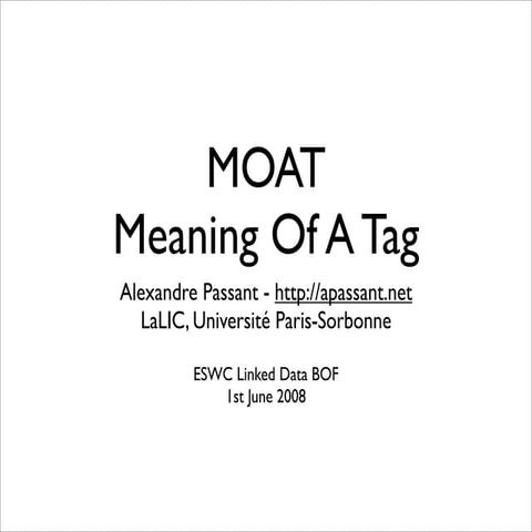 MOAT: Meaning Of A Tag | PDF