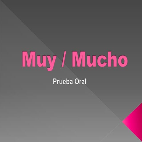 Slides para diferenciar muy y mucho | PPTX