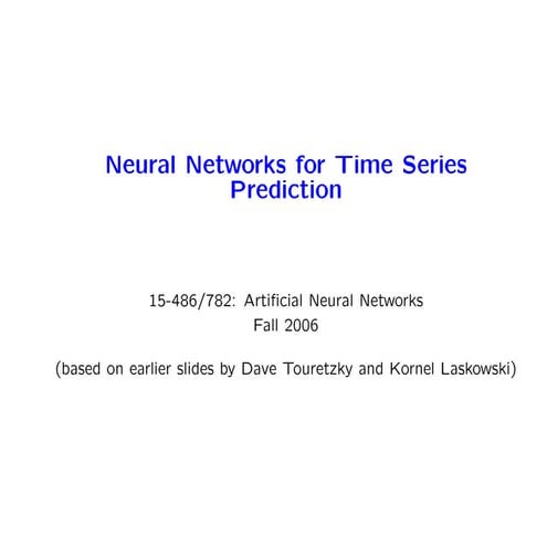 Slides Neural Networks For Time Series Prediction Ppt