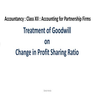 Slides of adjustment entry for goodwill | PPTX