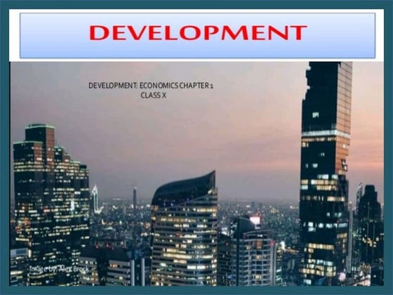 Grade 10 Economics Ch. 1 Development | PDF