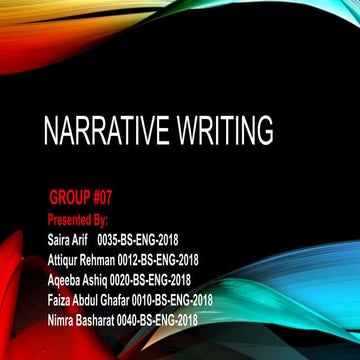 Slides on narrative writing(English Literature) | PPTX