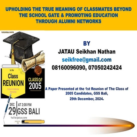 Upholding the true meaning of classmates beyond the school gate ...