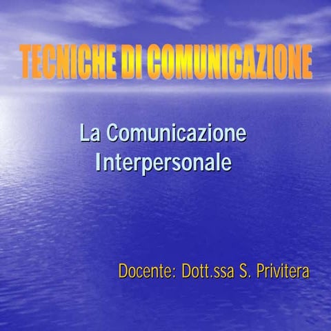 La comunicazione | PPT