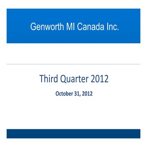 Third Quarter Financial Results Presentation | PPT