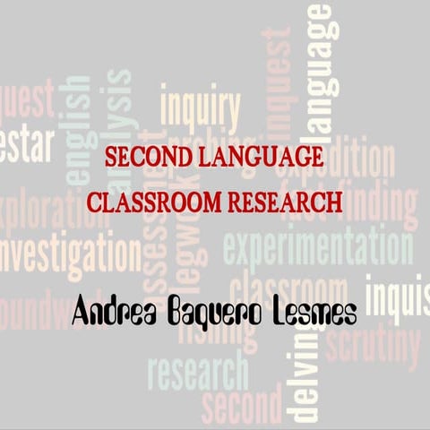 Second Language Classroom Research | PDF