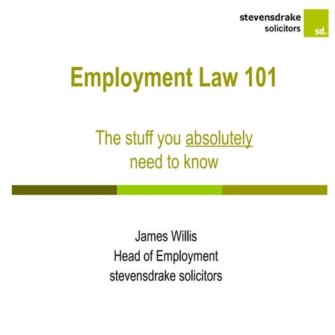 Employment Law 101 | PPT