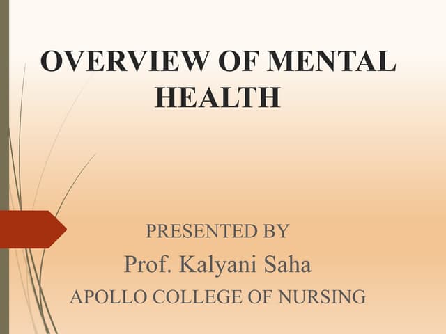 Unit 3 ( mental health and mental hygiene) | PPTX