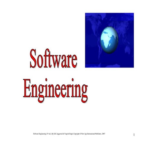 [slides] Software Engineering Third Edition Aggarwal Singh Pdf