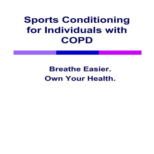 Sports Conditioning For Individuals With COPD | PDF