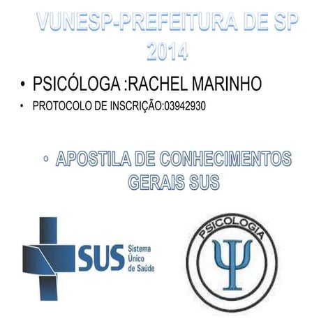 RESUMO EM SLIDE SUS | PPTX