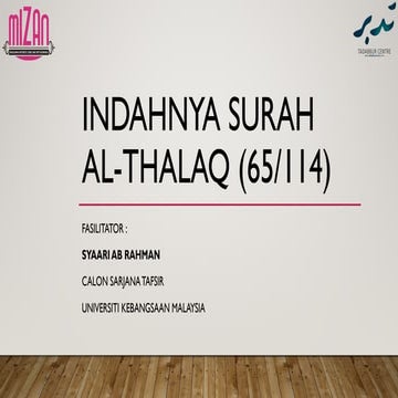 Indahnya Surah al-Thalaq | PDF