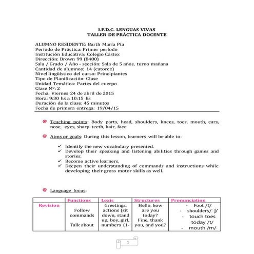 Lesson Plan In Preschool Letter Mm Docx