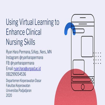 Slide using virtual learning environment to enhance clinical nursing skills and palliative care ...
