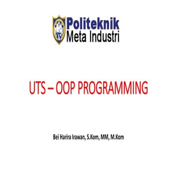 UTS - OOP | PPT