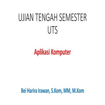 Slide UTS - Aplikom | PPT