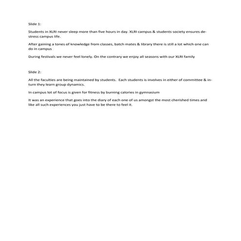 Slide write up | DOCX