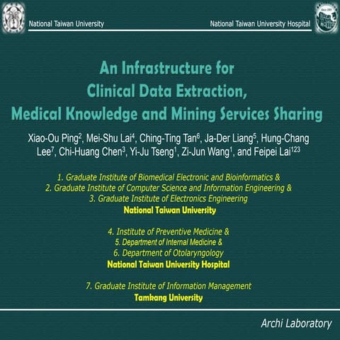 An infrastructure for clinical data extraction, medical knowledge and ...