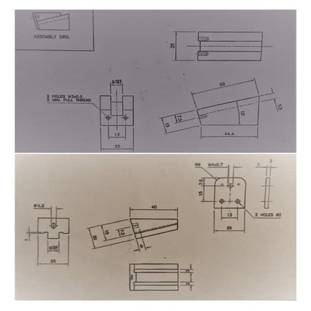 Engineering Drawing, Sliding Block | PDF