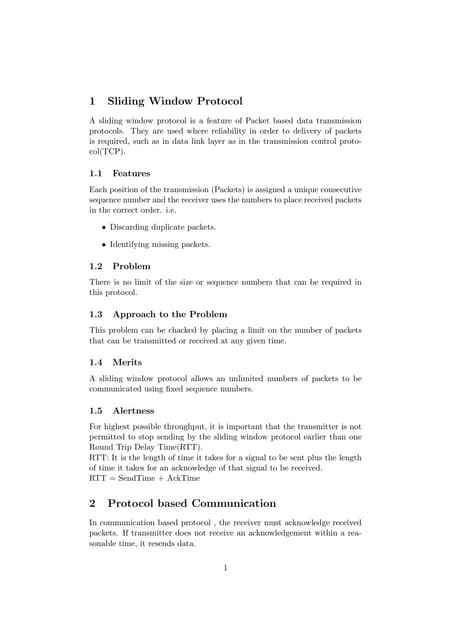 Sliding window protocol | PPT