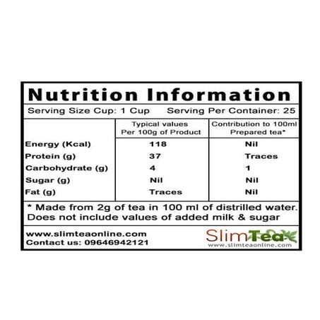 Nutritional Values Of Herbal Weight Loss Tea | PDF