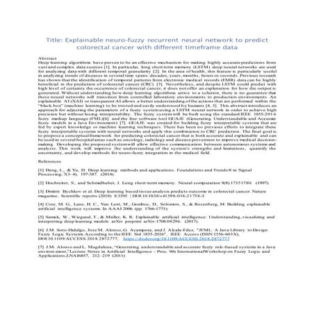 Slima abstract XAI Deep learning for health using fuzzy logic | PDF