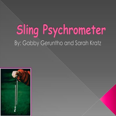 Sling psychrometer period 1 | PPT