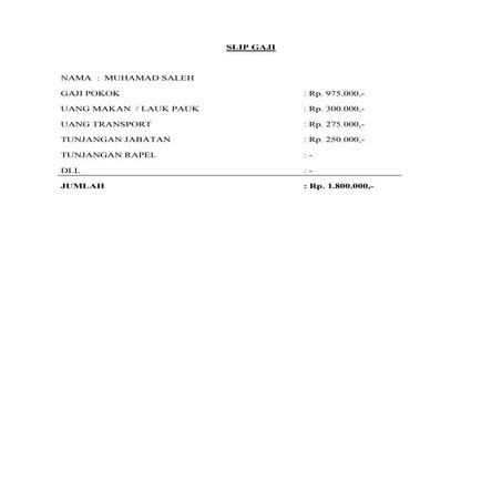 Slip gaji | DOCX