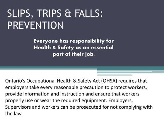 Slips, Trips, and Falls | PPT