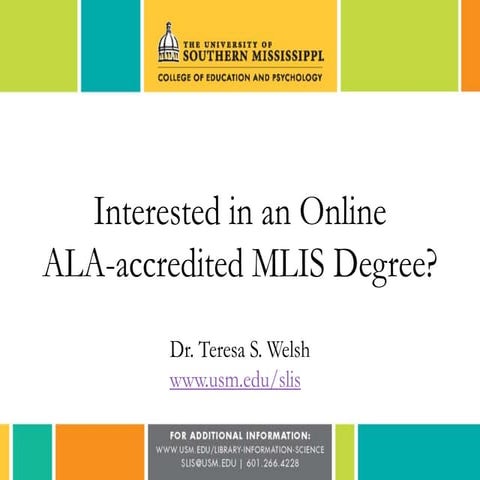 Interested in an ALA-accredited MLIS Degree online? | PPTX ...