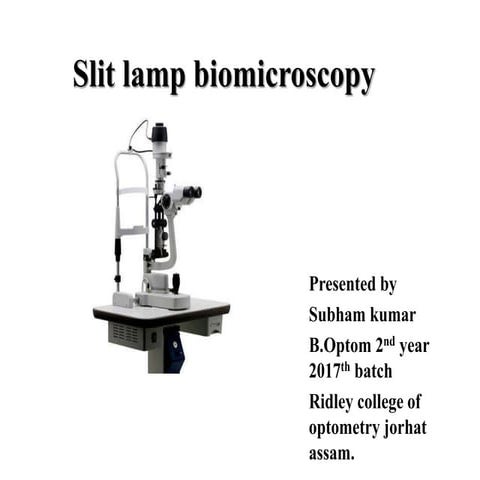 SLIT LAMP | PPTX