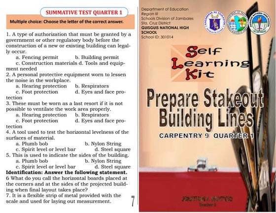 SLK Carpentry 9 Quarter 2 | PDF