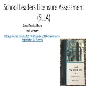 SLLA Book: SLLA Crash Course | PPT