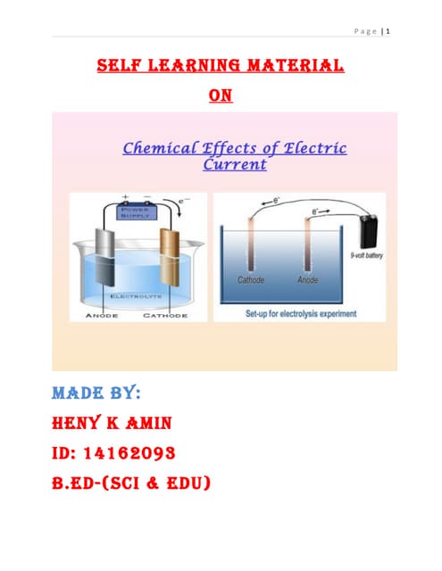 chemical effects of current for students of class 8 | PPT