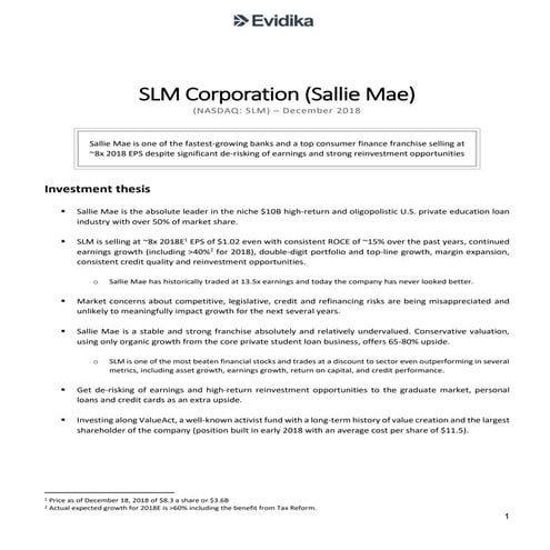 Sallie Mae - Financials - Total Return: NA | PDF