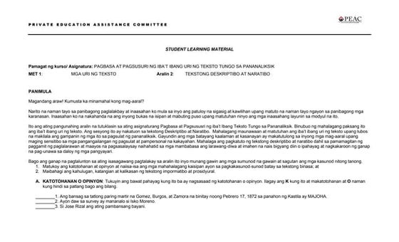 TEKSTONG DESKRIPTIBO - FILIPINO | PPTX
