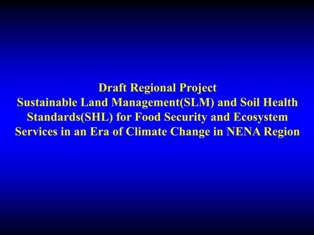 Sustainable land use management | PPTX