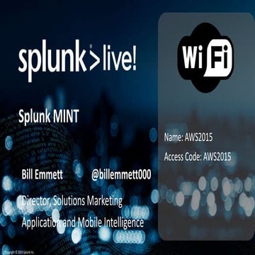 Splunk MINT for Mobile Intelligence | PPT
