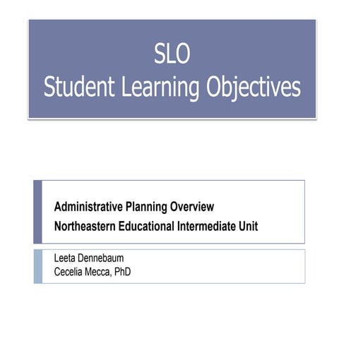 SLO for teachers | PPTX