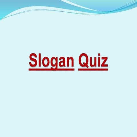 Slogan quiz | PPTX