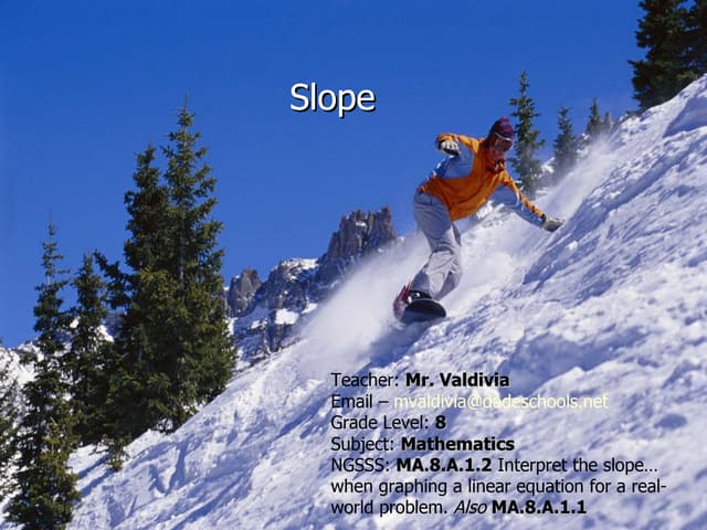 Slopes in real life | PPTX