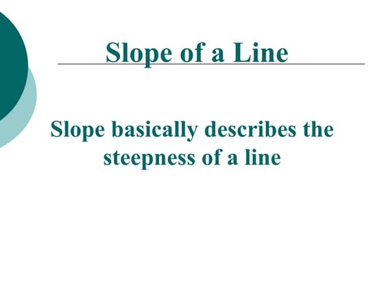 Slope of a line | PPT