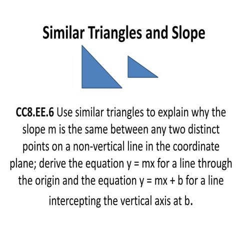 Slope and triangles edmodo | PPT