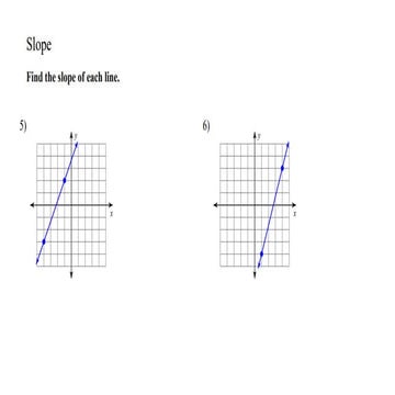 Slope of the Line Exercise how to solve for the slope and distance of 2 ...
