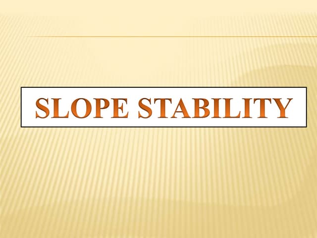 Types of slope failures | PPT