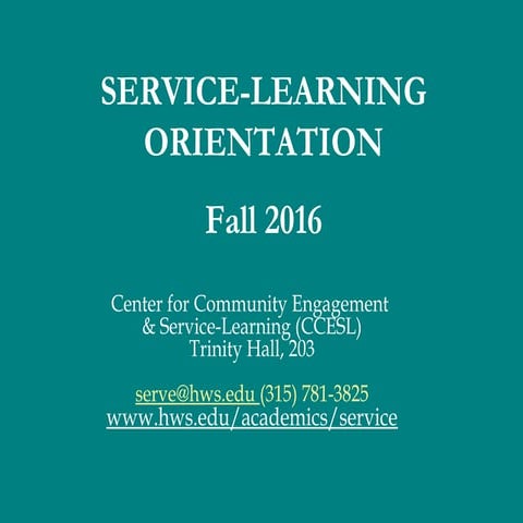 Explaining the Student Service Learning in Prince George's County ...
