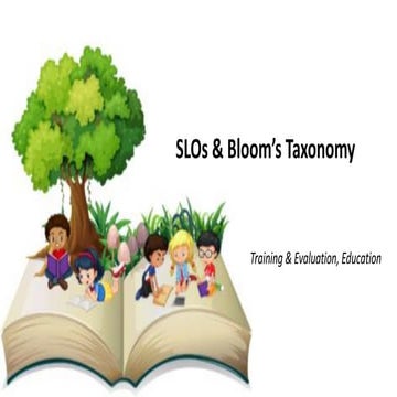 SLOs & Bloom's Taxonomy. Ppt presentation | PDF