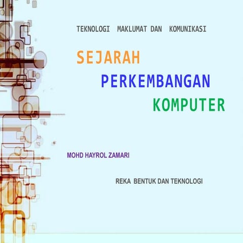 TMK - Sejarah Perkembangan Komputer | PPTX